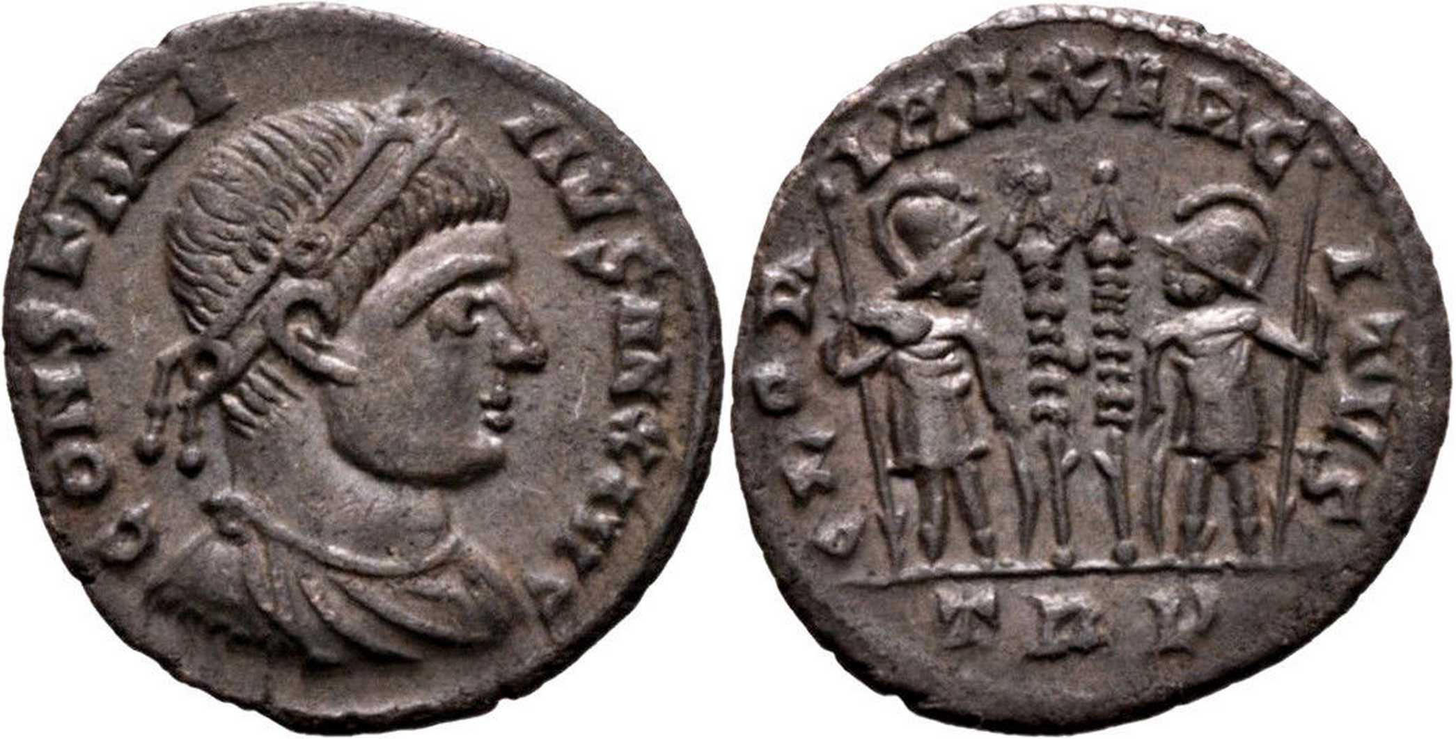 RIC VII, TRIER 518, CONSTANTINE I, OBVERSE LEGEND VARIETY [IRREGULAR COIN]
